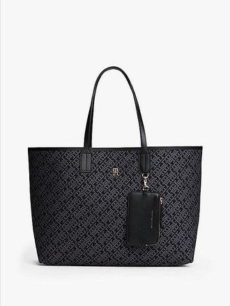 Tommy Hilfiger Cabas &agrave; monogramme TH en jacquard