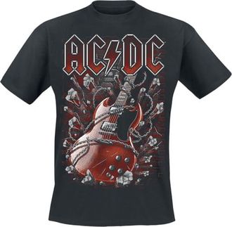 AC/DC Breaking The Wall Homme T-Shirt Manches Courtes Noir 3XL 100% Coton Regular/Coupe Standard