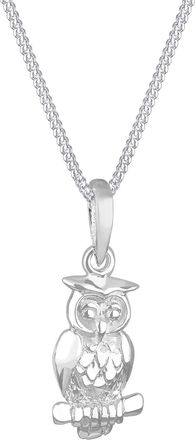 Elli Halskette Silber 925 Eule Kette Damen Schmuck Geschenke für Frauen Mädchen Mama Freundin, Uhu Silberkette Länge 45 cm