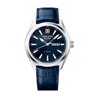 Swiss Alpine Military Montre pour homme automatique avec cristal de saphir 7090.2535 - Homme - Accessoires - Bleu - Taille: ONE Size