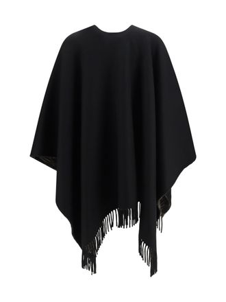 Fendi FF Zucca Reversible Wool-Cashmere Poncho - Brown