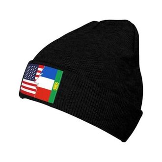 Generic Classique Tricot&eacute; Bonnet, Drapeau de la Khakassie et de lAm&eacute;rique, Universelle Knit Beanie, Tricoter Chapeau pour Femme, Ski, Sports