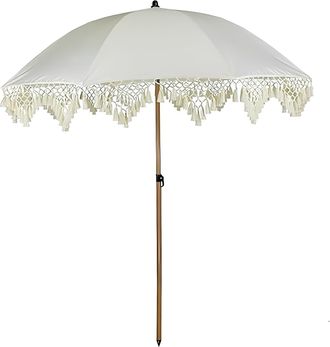 Generic Sonnenschirm Strand Sonnenschutz 200 cm, UV Schutz 50+, Neigbar, Boho Strandschirm Garten Windbeständig Terrassenschirm Marktschirm mit Tragetasche, W
