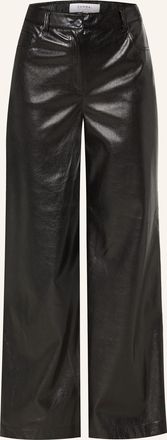 Comma Comma Casual Identity Hose In Lederoptik schwarz