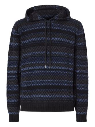 Missoni Gemusterter Hoodie - Blau