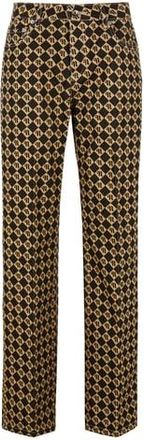 Nanushka Pantalon Basma monogramm&eacute; en jean