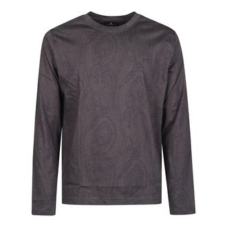 Etro Roma Langarm-T-Shirt - - Tops - Herren - Blau - XL