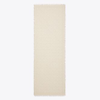 Tory Burch L&auml;nglicher Schal mit T-Monogramm und Blumenmuster
