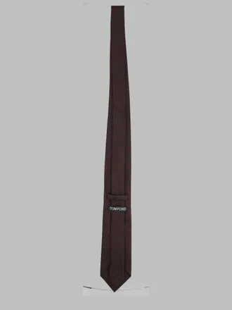 Tom Ford Silk Jacquard Necktie - Brown