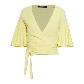 Jacquemus Femme, Blouses et Chemises, Jaune, Taille: 38 FR Paysan Top