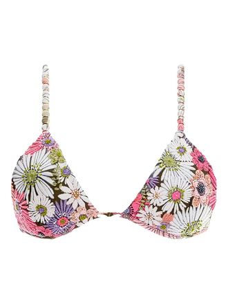 Agua Bendita haut de bikini &agrave; d&eacute;tails brod&eacute;s - Blanc