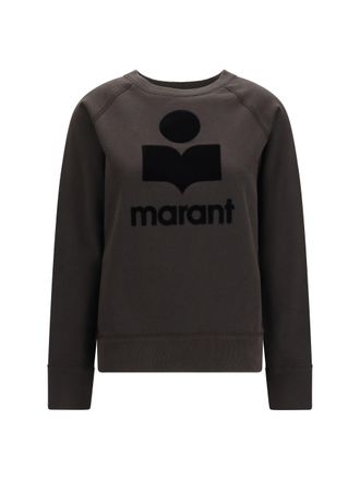 Isabel Marant Womens Cotton Sweatshirt Faded Black Sweatshirts Sweater