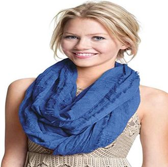 CJ Apparel Bleu Royal Mobius Infinity Scarf Secondes Snood Cowl Tube circulaire Eternity Châle Pashmina NOUVEAU