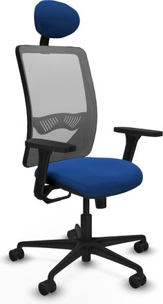 Piqueras y Crespo Call Center Zulema Stuhl mit 3D-Armen, h&ouml;henverstellbarer Lendenwirbelst&uuml;tze und festem Kopfteil, ausgestattet mit 3 Positionen und Schneideschaum, Gr