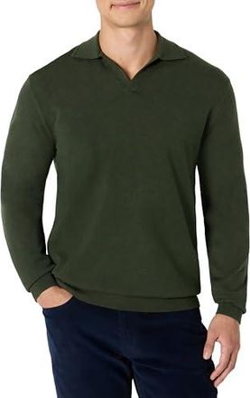 Amazon Essentials Pull à Col Polo en Tricot à Manches Longues, Coupe Classique Homme, Olive Foncé, XXL