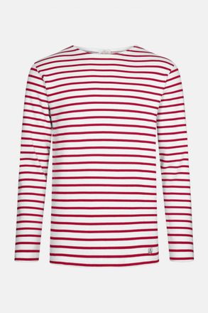 Armor Lux Streifenshirt Wei&szlig; Rot Gestreift Herren Mariniere
