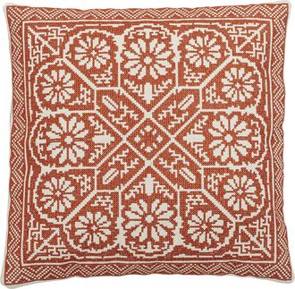 Bloomingville Madita Kissen, Rot, Baumwolle, L40xB40 cm