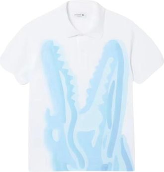 Lacoste Homme, Tops, Bleu, Taille: XS Polo imprim&eacute; crocodile XXL
