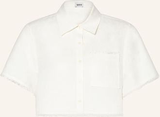 SIMKHAI Simkhai Cropped-Hemdbluse Solange Mit Leinen weiss