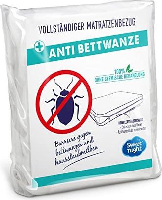 Sweet Night Sweetnight - Housse intégrale matelas 135x200x30 cm | Anti-Punaise de lit et Anti-acariens | Protège intégralement votre matelas | Fermeture à glissiè