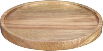 Olympia Runde Teller aus Akazienholz, 200 mm, robust, langlebig, leicht zu reinigen, stilvolle Hotel-, Restaurant-, Café-, Bar-, Bistro-, Ess- und Servierplat