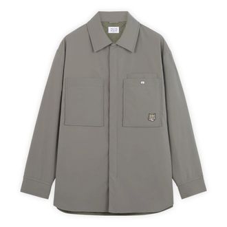 Maison Kitsuné Homme, Vestes, Gris, Taille: XL Surchemise Rembourrée