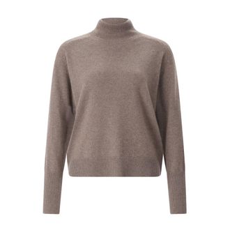 Sminfinity Rollkragenpullover aus Kaschmir Baumwolle - - Knitwear - Damen - Braun - S