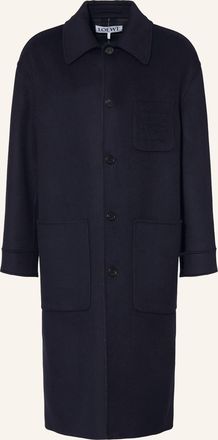 Loewe Wollmantel blau