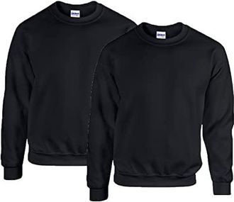 Gildan Sweat-shirt pour homme, 2 x noir + 1 x bloc-notes Hl Kauf, L