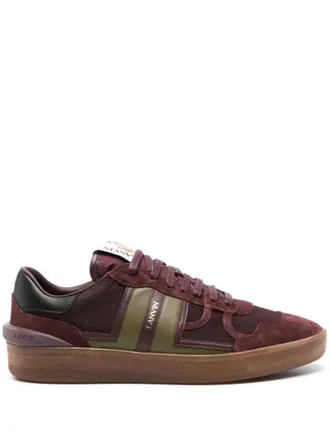 Lanvin Low-Top Sneaker - Bordeaux Red And Olive Green Calf Leather Sneakers - Gr. 41 (EU) - in Braun - f&uuml;r Damen