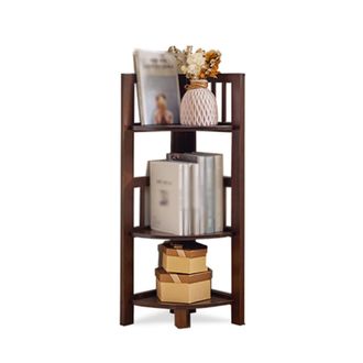 Generic Eck-B&uuml;cherregal, B&uuml;cherregal, hohes, schmales B&uuml;cherregal aus Holz, geeignet for die Aufbewahrung von B&uuml;chern, Fotoalben und Dekorationsgegenst&auml;nden z