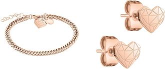 Liebeskind Armband LJ-0856-B-21 IP Roségold & Ohrring LJ-0848-E-05 IP Roségold