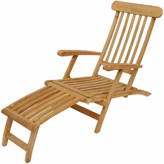 Happy Garden Transat pliant 153cm en teck LOMBOK