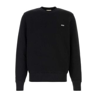 Autry Homme, Sweatshirts et sweats &agrave; capuche, Noir, Taille: XL SweaT-shirt &agrave; col rond avec logo brod&eacute;