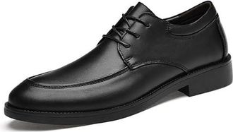 Generic Chaussures habillées Oxford for Hommes, à Lacets, Bout Tablier, en Cuir végétalien, Chaussures Derby antidérapantes, Basses, Semelles en Caoutchouc an
