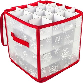 Generic Aufbewahrungsbox f&uuml;r Weihnachtsschmuck - mit faltbarem Griff, wasserdicht, gro&szlig;es Fassungsverm&ouml;gen, 36 F&auml;cher, Aufbewahrungsbox f&uuml;r Weihnachtsdekorati