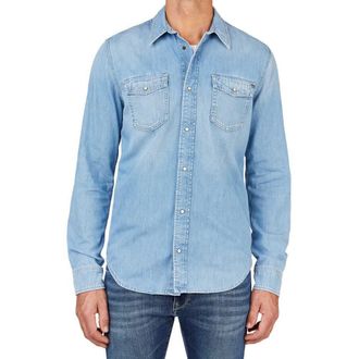 Pepe Jeans London Herren Hammond Shirt, Blue (Denim-pf1), XS