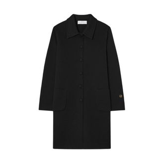 Busnel Femme, Manteaux, Noir, Taille: 42 FR Lilli Manteau Tricot&eacute; en Laine