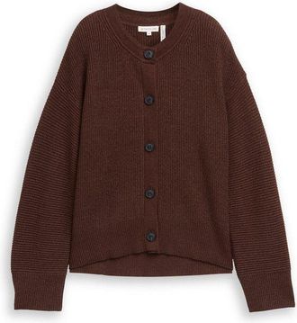 Tom Tailor Cardigan Pullover & Strickjacken Oversize Cardigan mit Rundhalsausschnitt