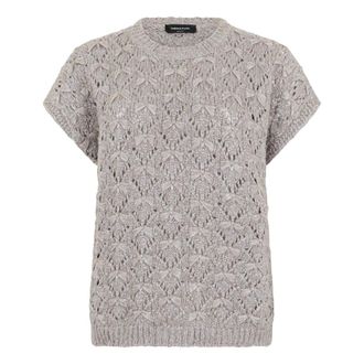 Fabiana Filippi Femme, Pulls, Gris, Taille: 34 FR T-shirt &agrave; motif