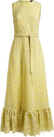 Etro macram&eacute; lace dress - Gelb