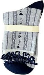 Generico Chaussettes mi-mollet avec d&eacute;tail noeud, chaussettes printani&egrave;res en coton pour femme 2 paires, Color15, Taille Unique