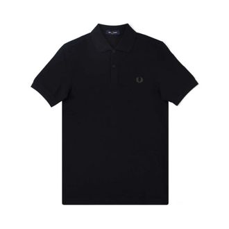 Fred Perry Klassisches einfarbiges Poloshirt - - Tops - Herren - Schwarzk - S