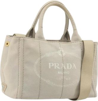 Prada Sac cabas vintage doccasion - Femme - Pre-owned - Gris - Taille: ONE Size