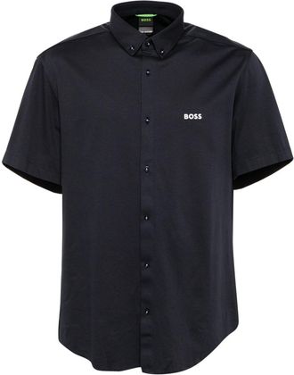 BOSS Hemd mit Button-down-Kragen - Blau