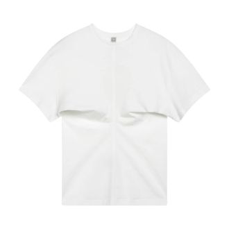 Toteme Femme, Tops, Blanc, Taille: 36 FR Haut en jersey &agrave; taille d&eacute;contract&eacute;e
