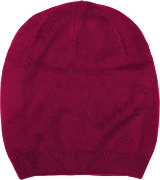 styleBREAKER Unisex Feinstrick Beanie Mütze Einfarbig mit Rippbündchen, Doppellagige Winter Strickmütze warm 04024195, Farbe:Bordeaux-Rot