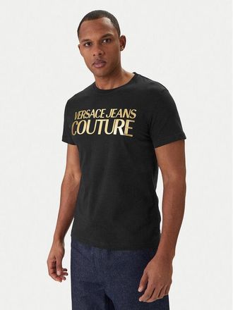 Versace Jeans Couture T-Shirt 80GAHT00 CJ00T Schwarz Regular Fit