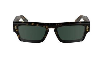Calvin Klein Mens Sunglasses CK24532S - Dark Havana with Solid Green Lens