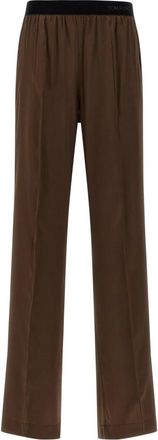 Tom Ford Femme, Pantalons, Brun, Taille: 34 FR Pantalon de pyjama en satin de soie stretch